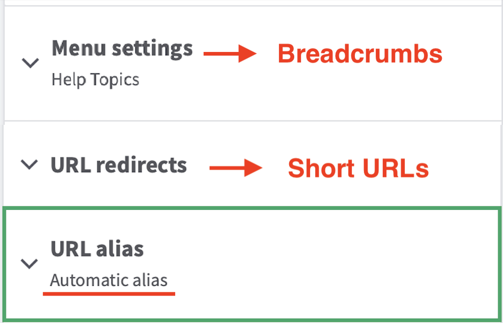 Understanding URLs, Aliases, Redirects, and Breadcrumbs | DC Help